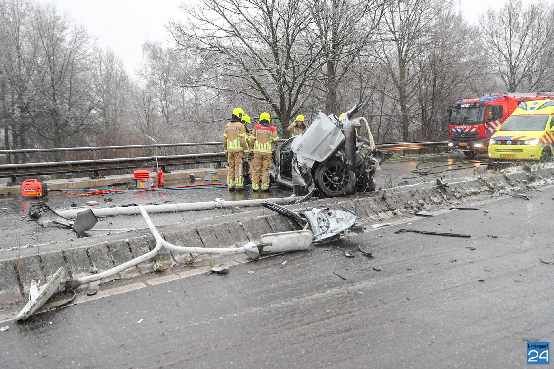 Enorme ravage bij ongeval Ringbaan Oost Weert - Nederweert24