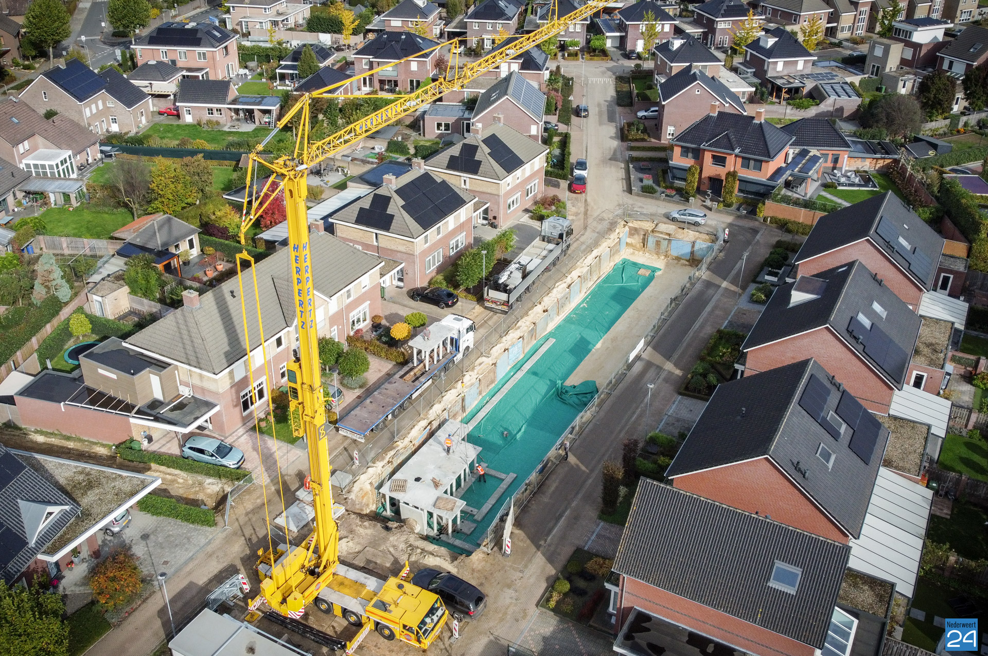 Waterbuffer Meester Schakenhof Ospel in aanbouw - Nederweert24