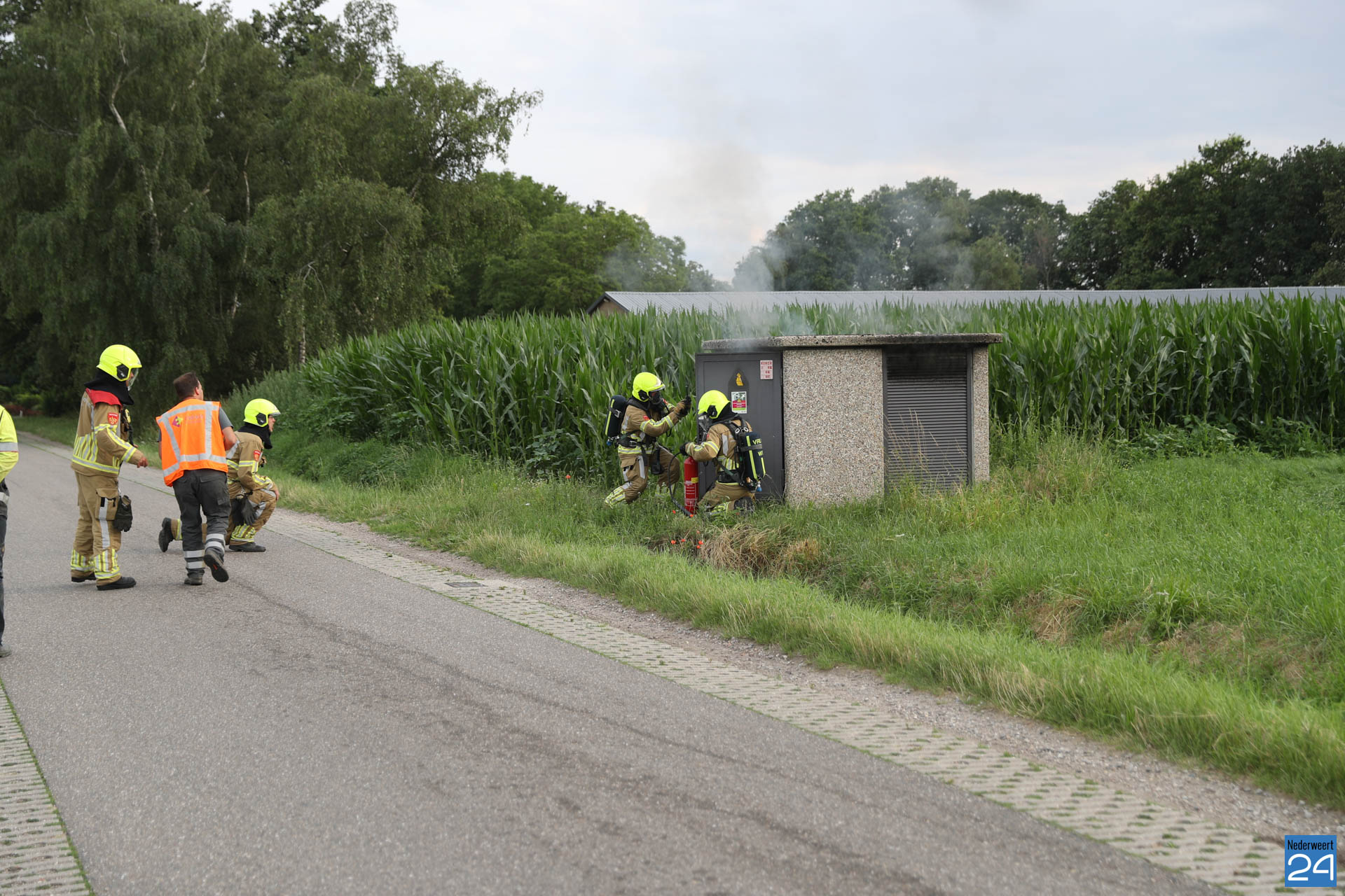 Stroomuitval door brand in stroomhuis aan Trumpertweg Weert - Nederweert24