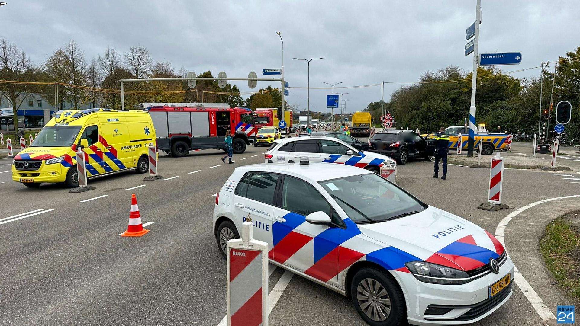 Opnieuw botsing op kruising Randweg Zuid N275 Nederweert - Nederweert24