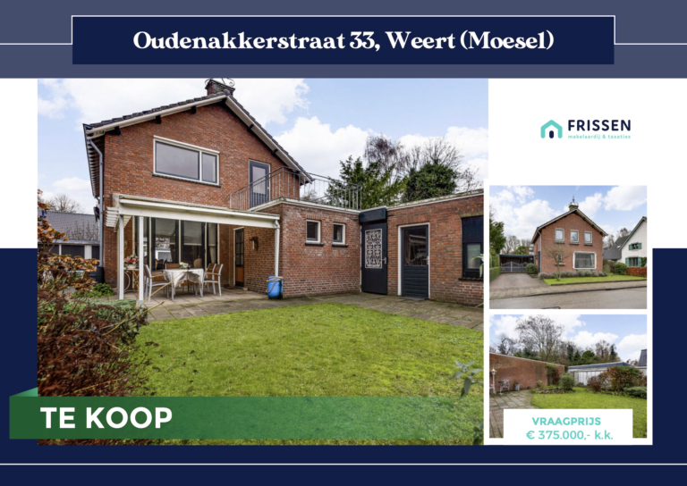 Binnenkort in verkoop: Oudenakkerstraat 33 Weert (Moesel) - Nederweert24