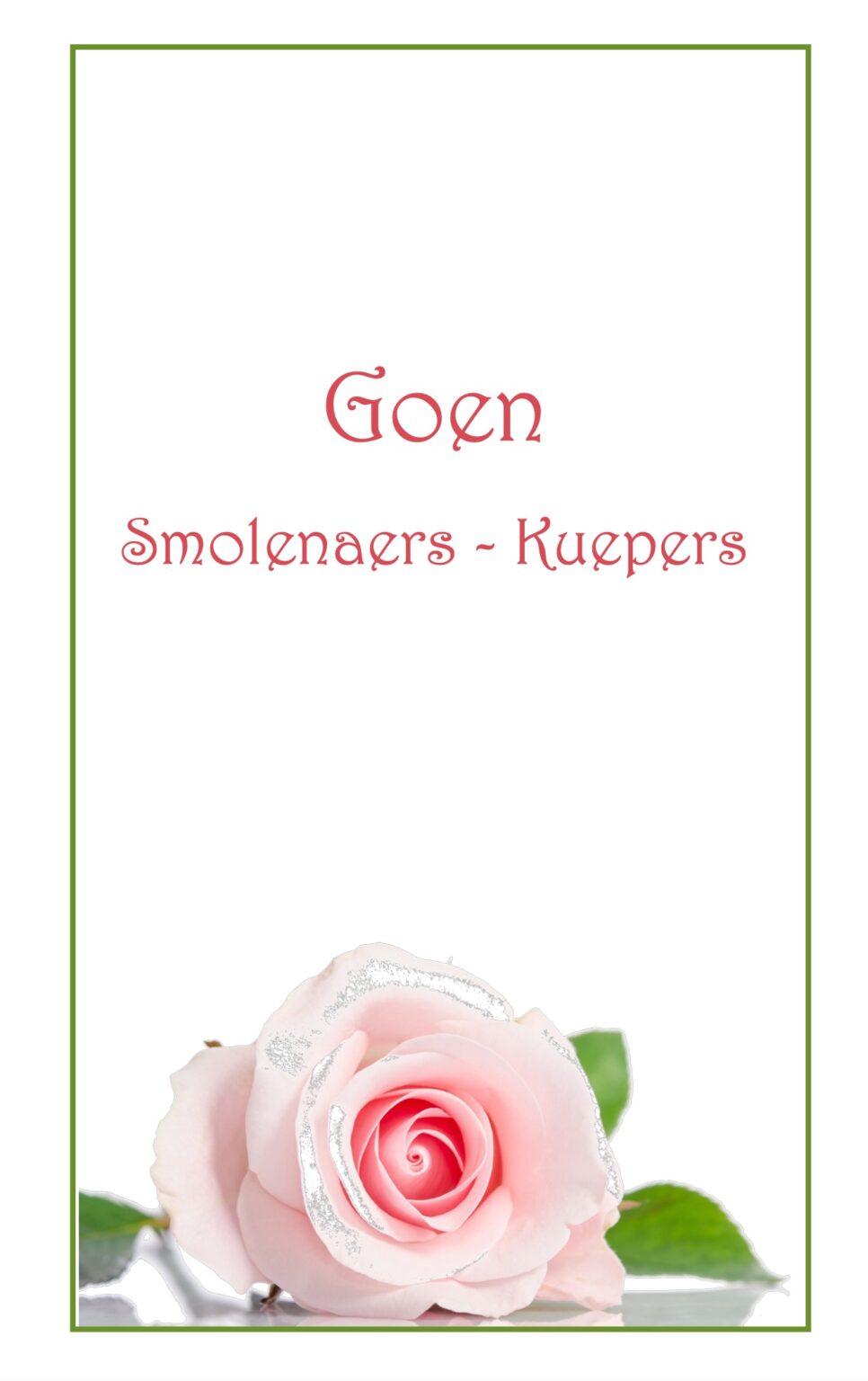 Overlijdensbericht | Goen Smolenaers-Kuepers † - Nederweert24