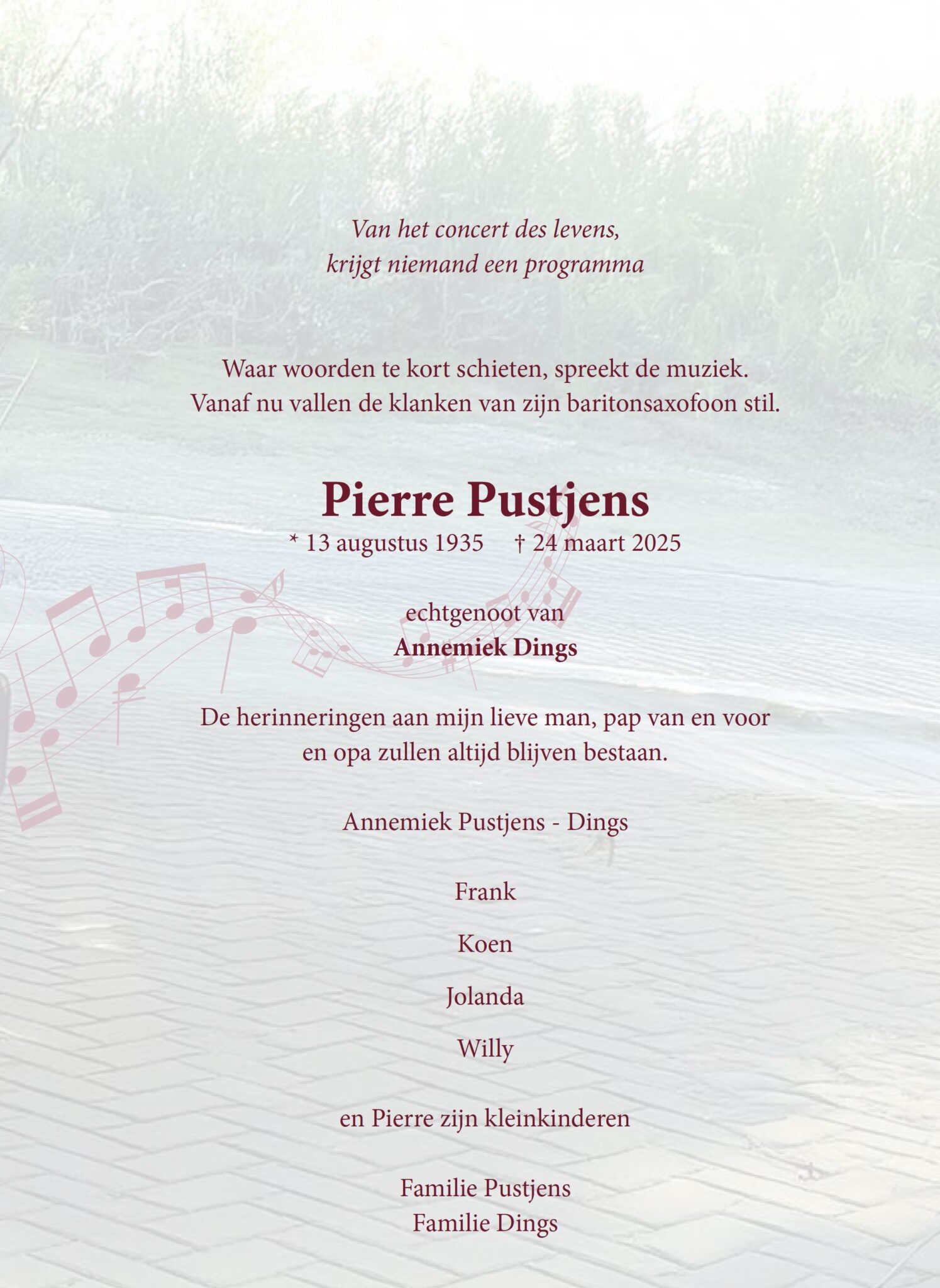 Overlijdensbericht | Pierre Pustjens † - Nederweert24