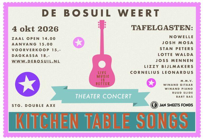 ‘Jan Smeets Fonds’ steunt wederom KITCHEN TABLE SONGS - Nederweert24